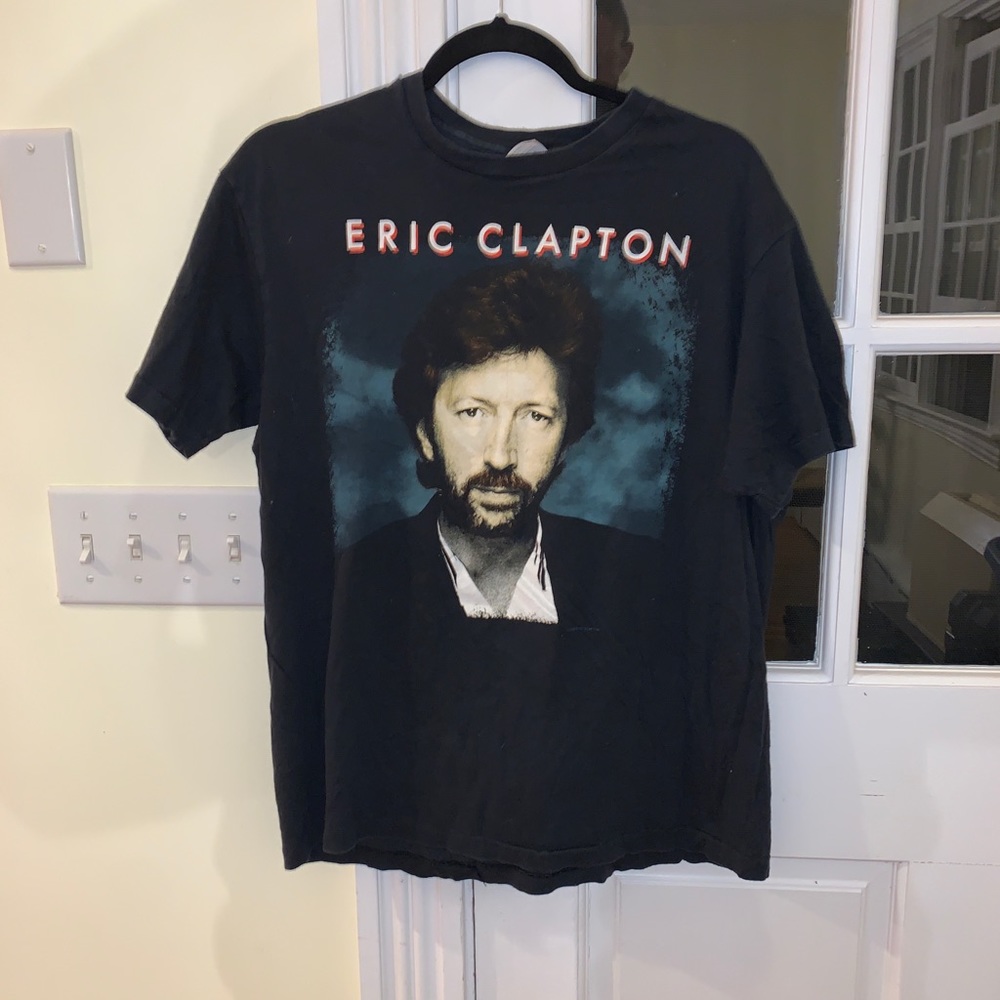Eric Clapton Vintage Tour Merch Black: Shirt - Gem